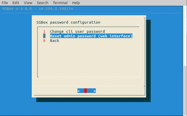 Reset Admin password - SGBox Next Generation SIEM & SOAR