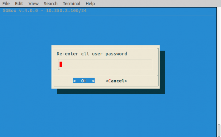 Change CLI Password - SGBox Next Generation SIEM & SOAR