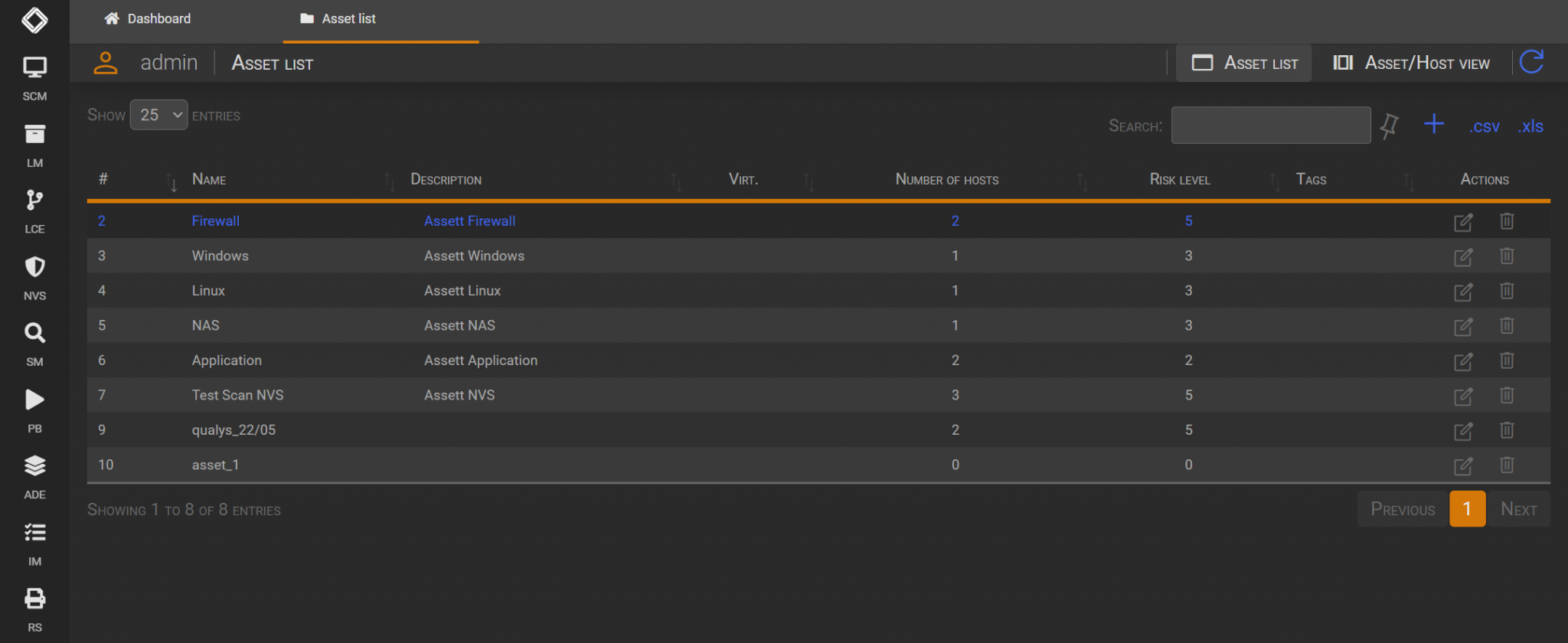 Create an asset - SGBox Next Generation SIEM & SOAR