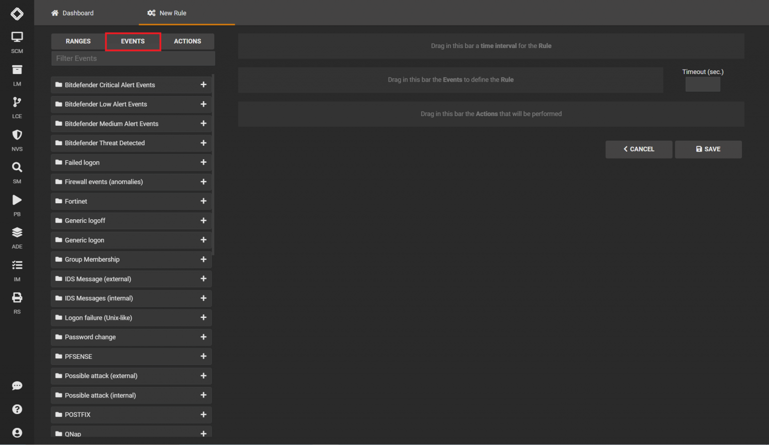 Create a correlation rule - SGBox Next Generation SIEM & SOAR