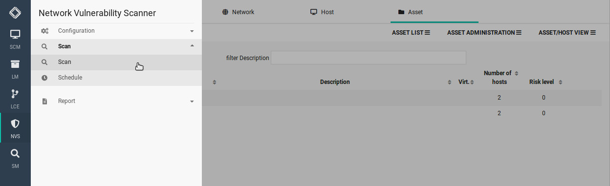 Launch a Scan - SGBox Next Generation SIEM & SOAR