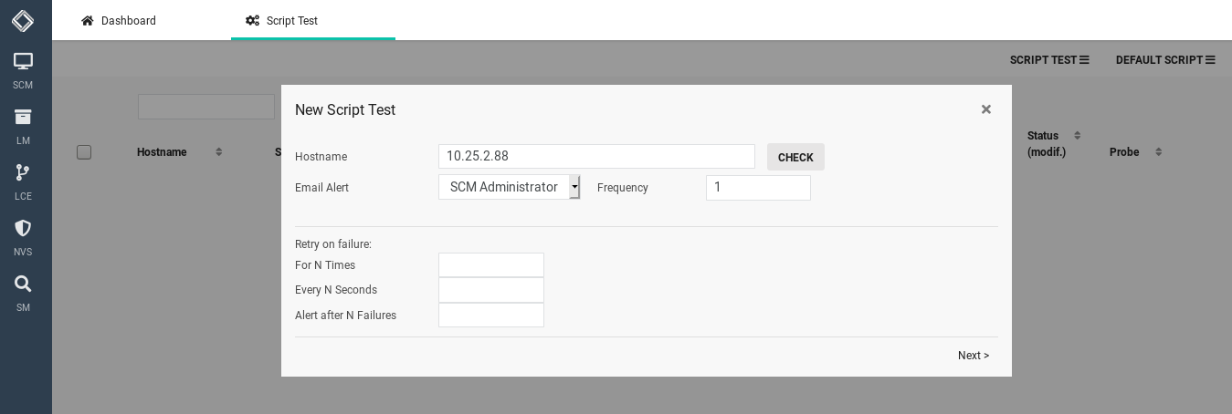 Create a new test script - SGBox Next Generation SIEM & SOAR