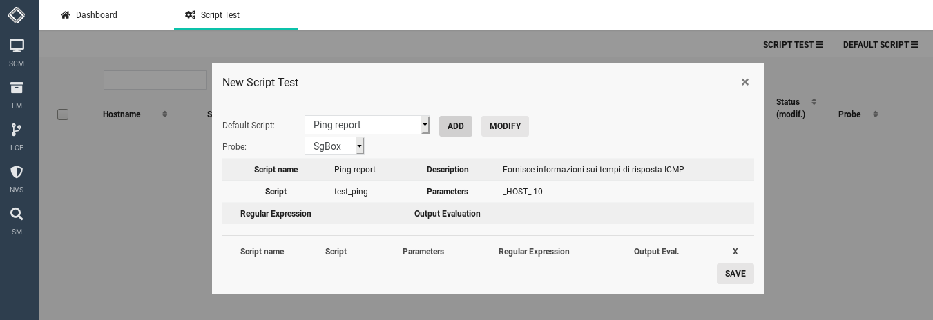 Create a new test script - SGBox Next Generation SIEM & SOAR