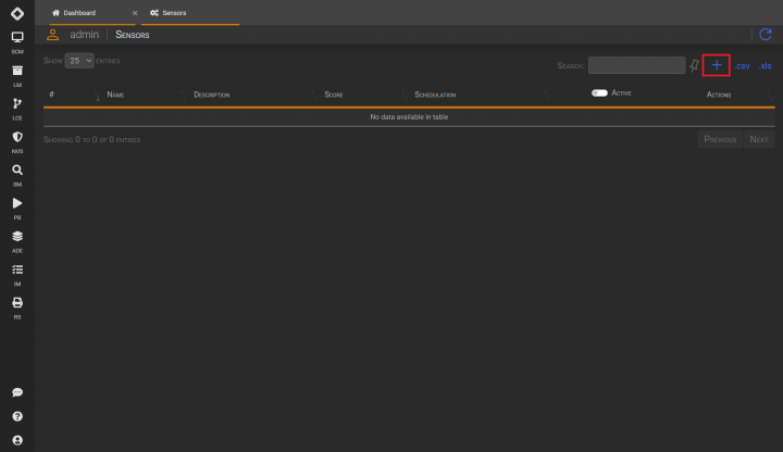 Create a sensor - SGBox Next Generation SIEM & SOAR