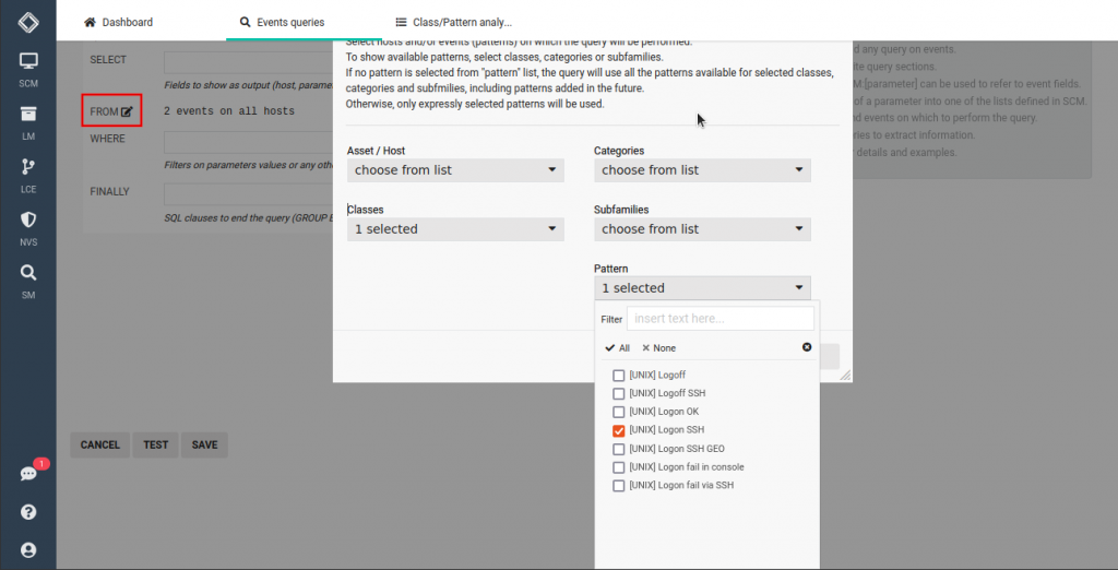 Events Queries - SGBox Next Generation SIEM & SOAR