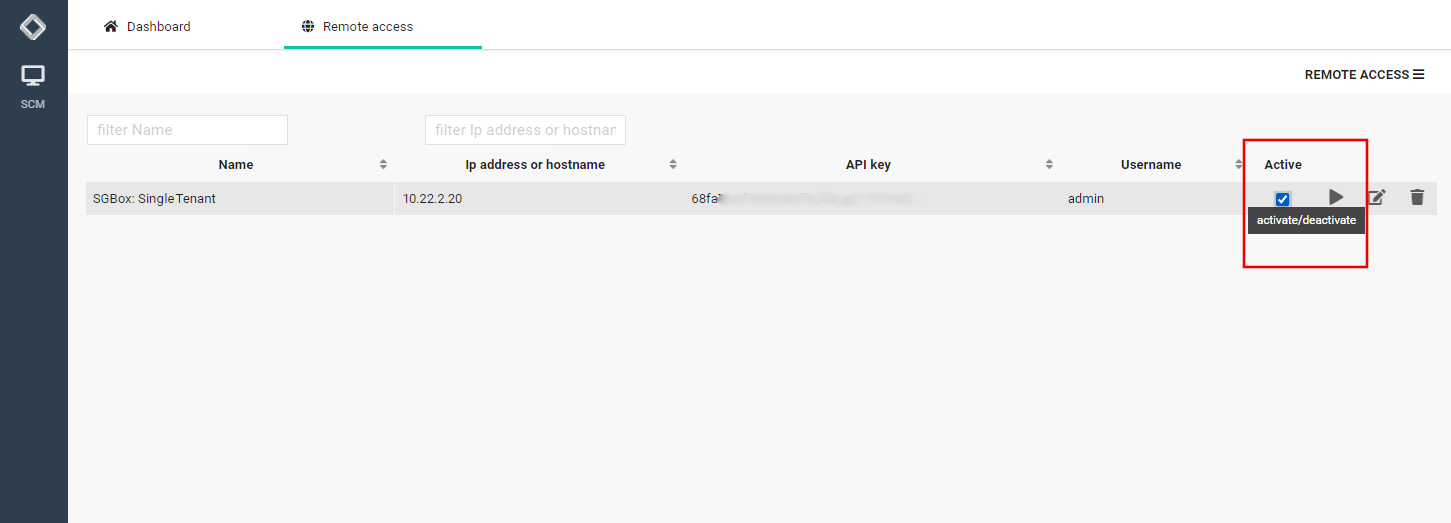 Access to remote SGBox - SGBox Next Generation SIEM & SOAR