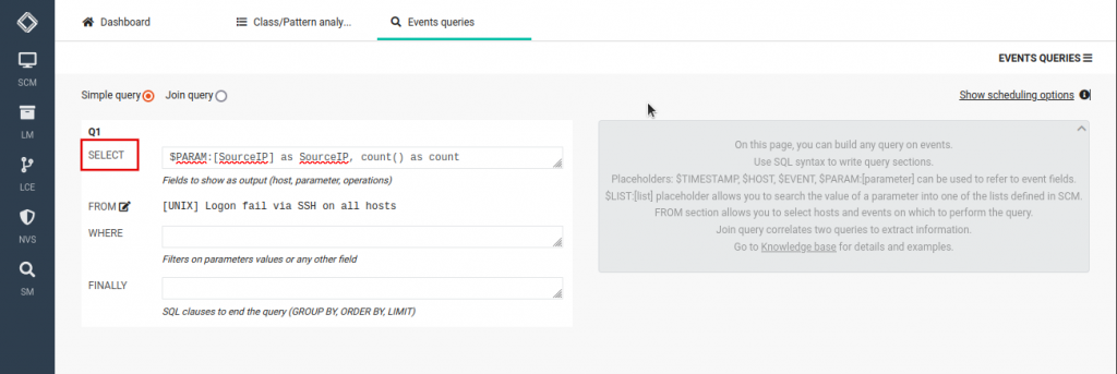 Replace A Sensor With Events Queries Sgbox Next Generation Siem And Soar 5006