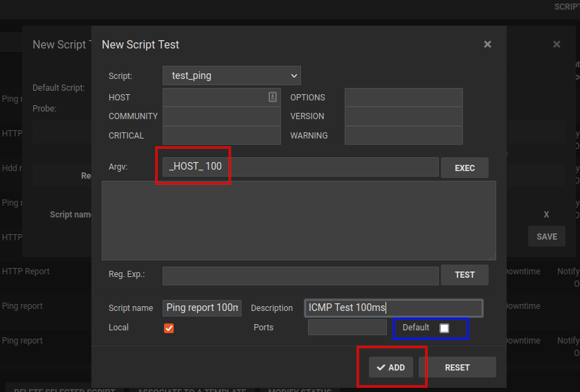 Create custom ping script - SGBox Next Generation SIEM & SOAR